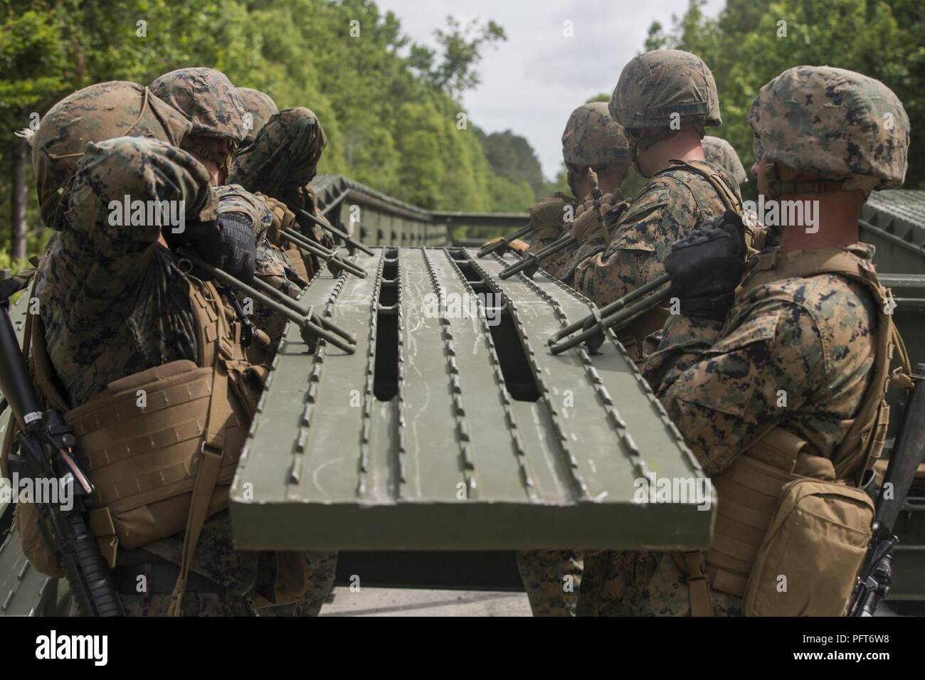 U.S. Marines with Bridge Company, 8th Engineer Support Battalion, 2nd ...