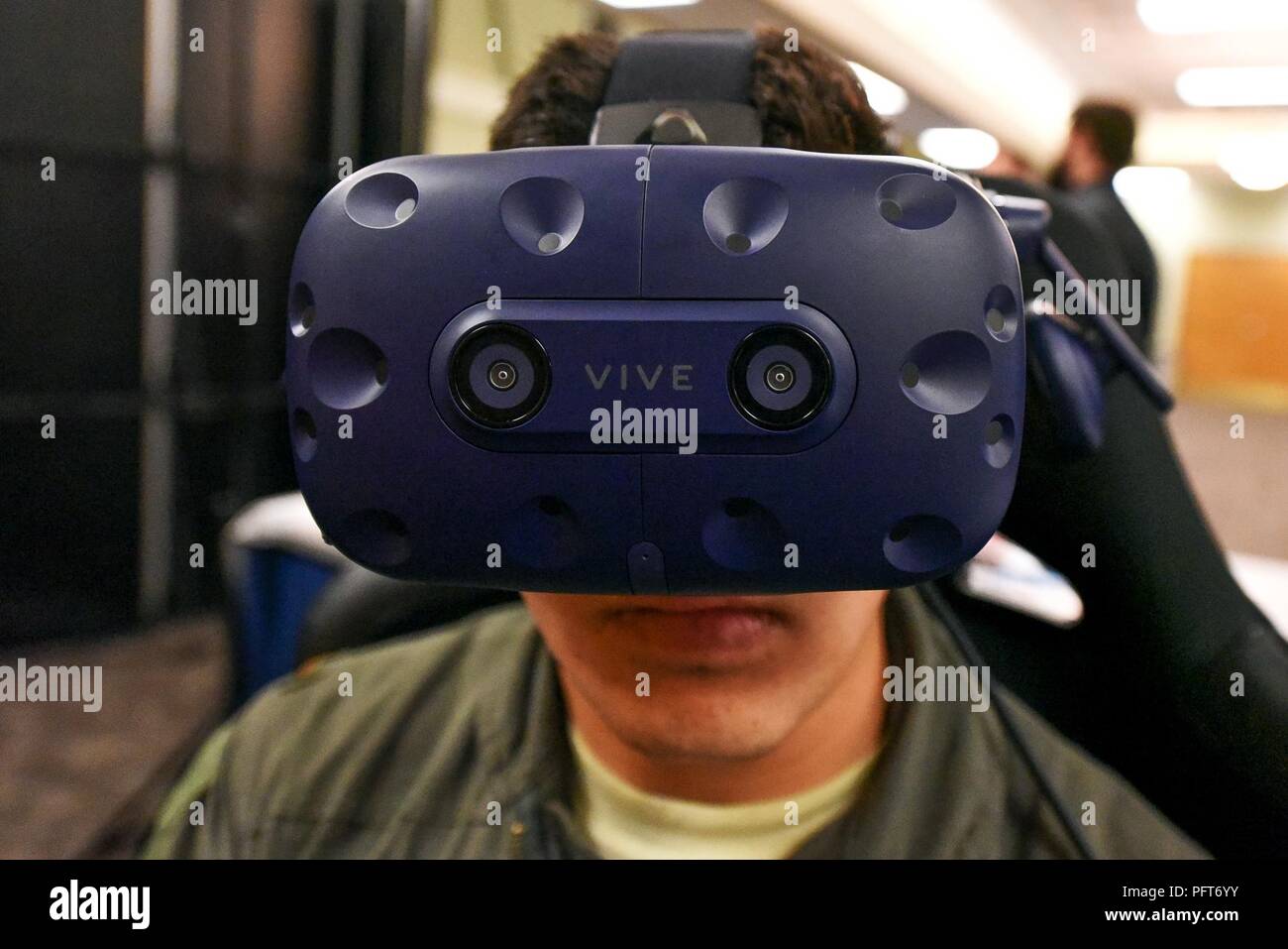 Second Lt. Shane Riley, 80th Operations Support Squadron, gets immersed ...