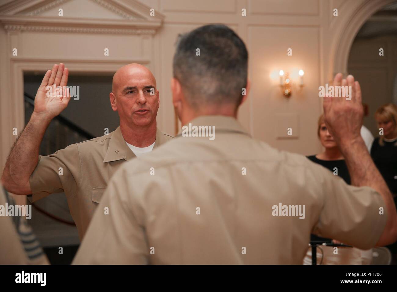 U.S. Marine Corps Lt. Gen. Michael A. Rocco, right, deputy commandant ...