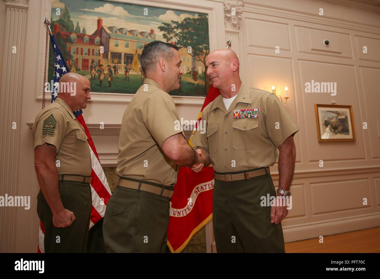 U.S. Marine Corps Lt. Gen. Michael A. Rocco, left, deputy commandant ...