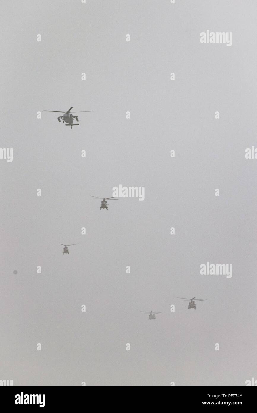 U.S. Army aviators, with Task Force Hurricane, and Spanish army ...