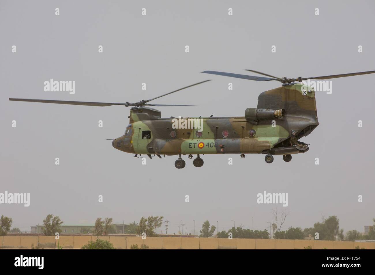 A Spanish army CH-47 Chinook, with Task Force Toro, arrives at the Camp ...