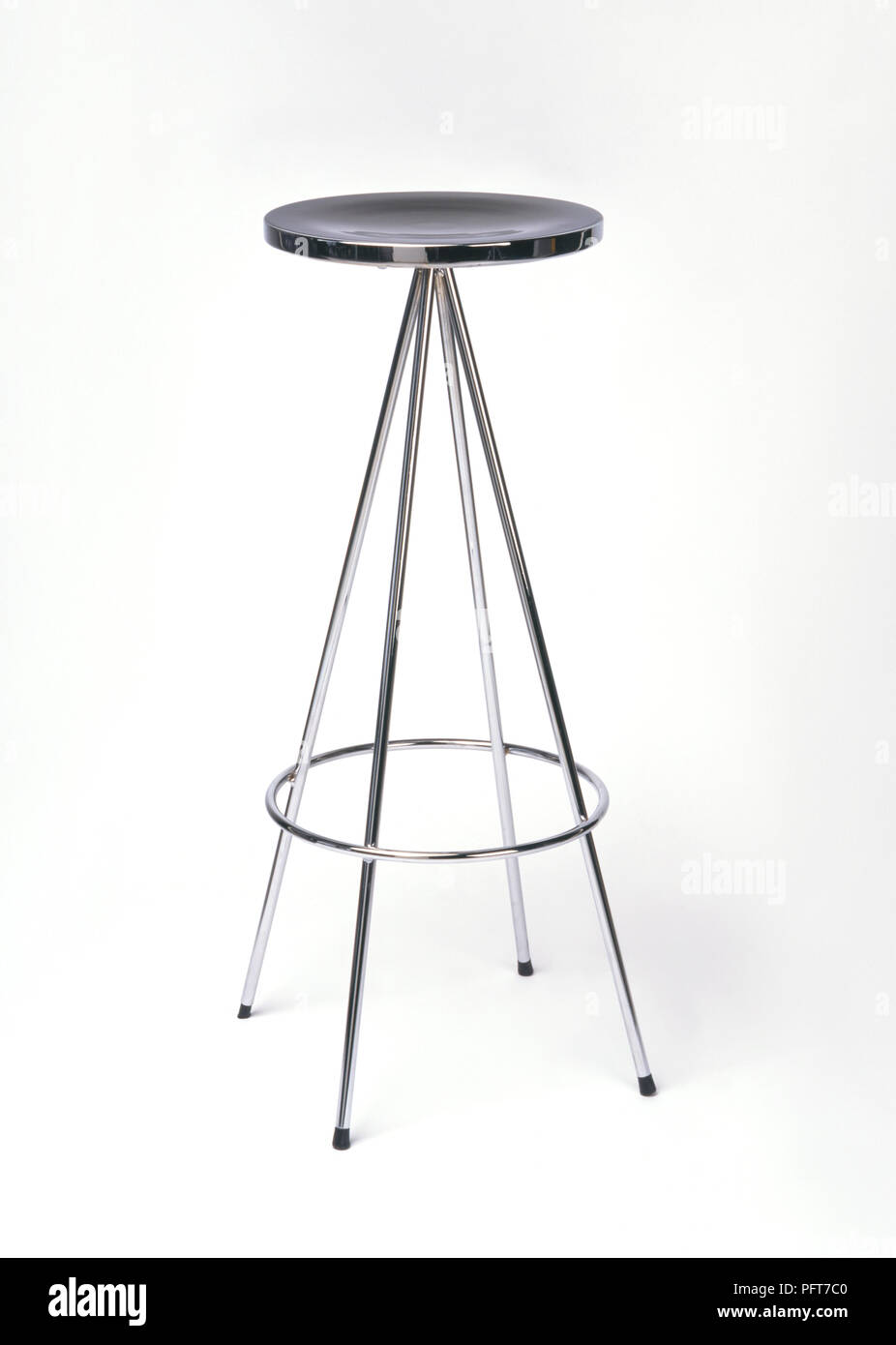 Modern metal bar stool Stock Photo - Alamy