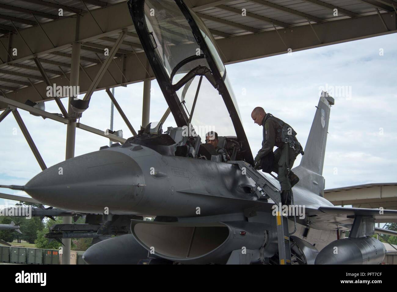 U.S. Air Force Lt. Col. Brandon McBrayer, 20th Operations Group deputy ...