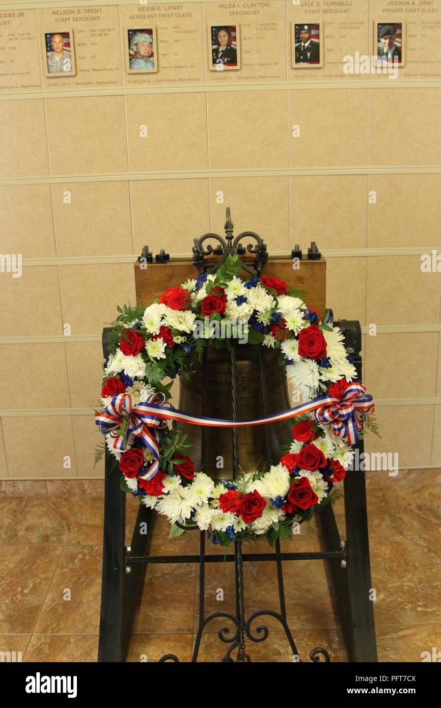 The memorial wreath laid within the Signal Cove of Remembrance rest on ...