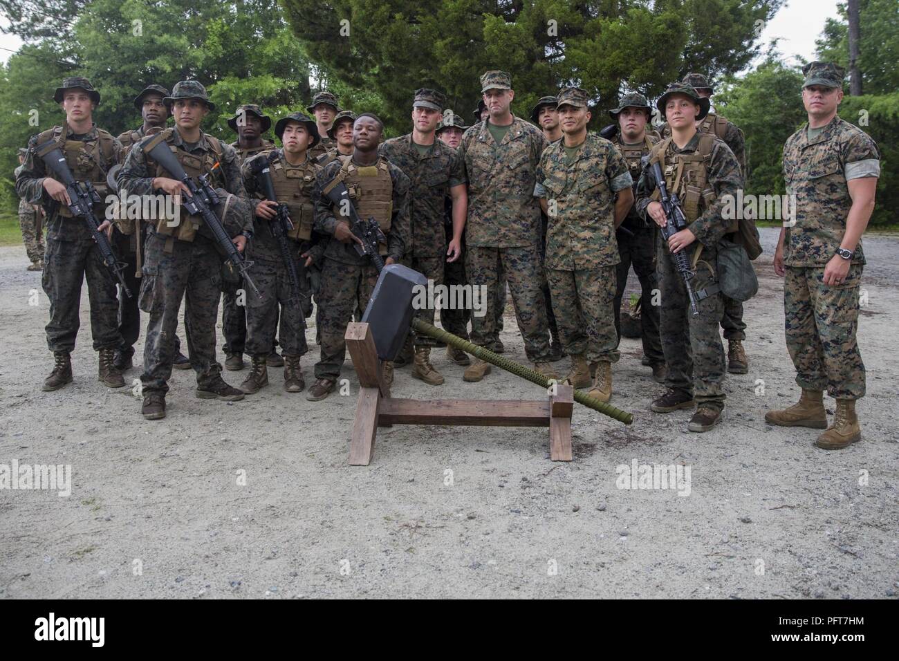 U.S. Marine Corps Col. Boyd Miller, commanding officer of Headquarters ...