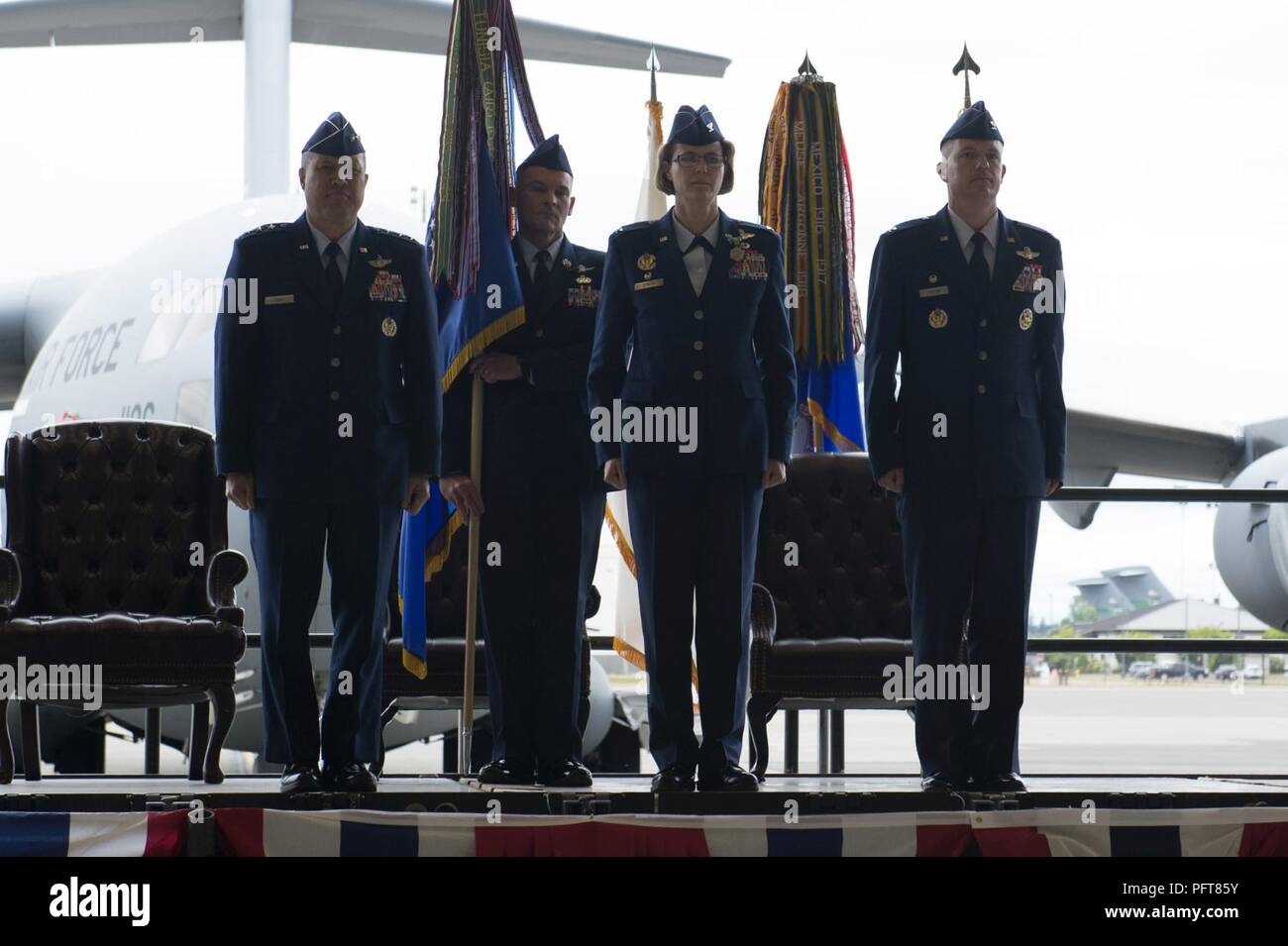 From left, Lt. Gen. Giovanni Tuck, 18th Air Force commander, Chief ...