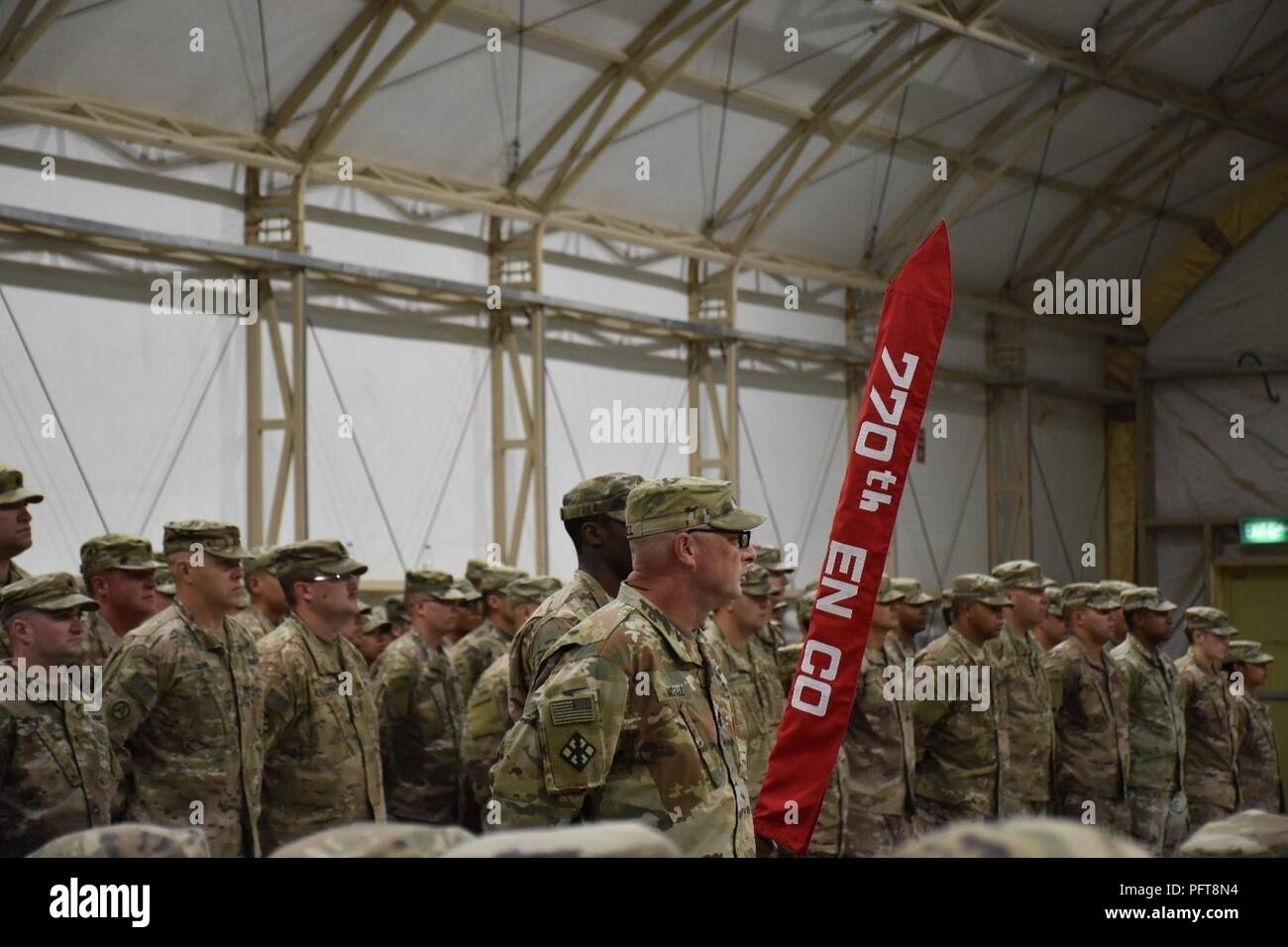 CAMP BUEHRING, Kuwait —The 770th Engineer Company transfers authority ...