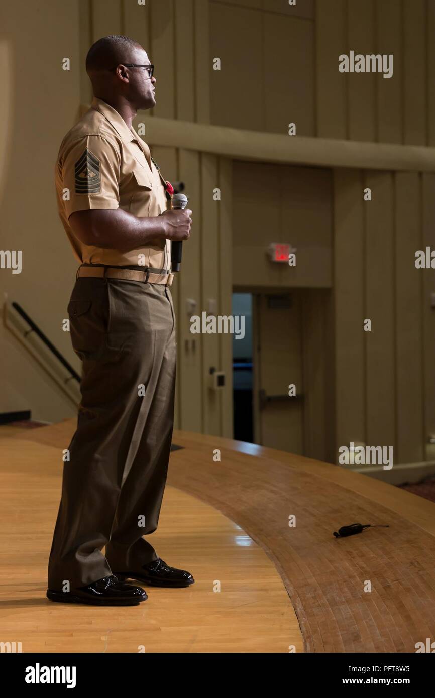 U.S. Marine Corps Sgt. Maj. Charles R. Williams, outgoing sergeant ...