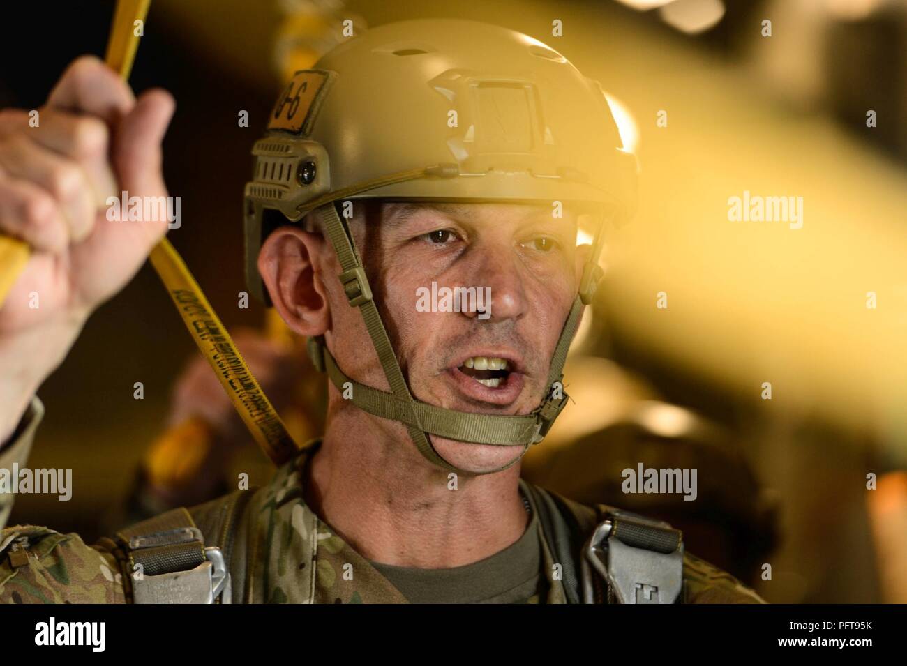 A U.S. Army paratroop leader with the 509th Infantry Regiment, Fort ...