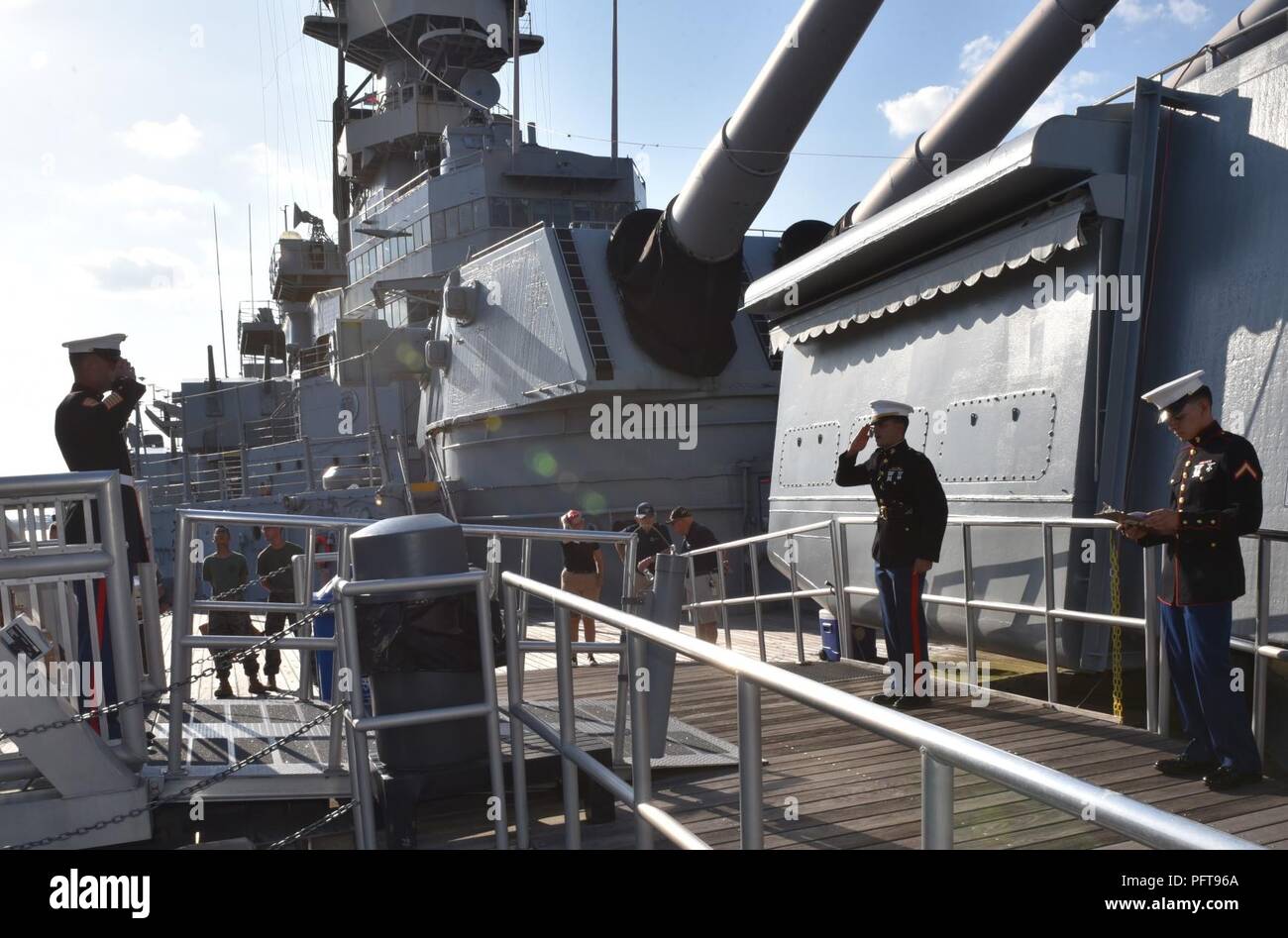 In keeping with tradition, Marines from the USMC's Security Forces ...