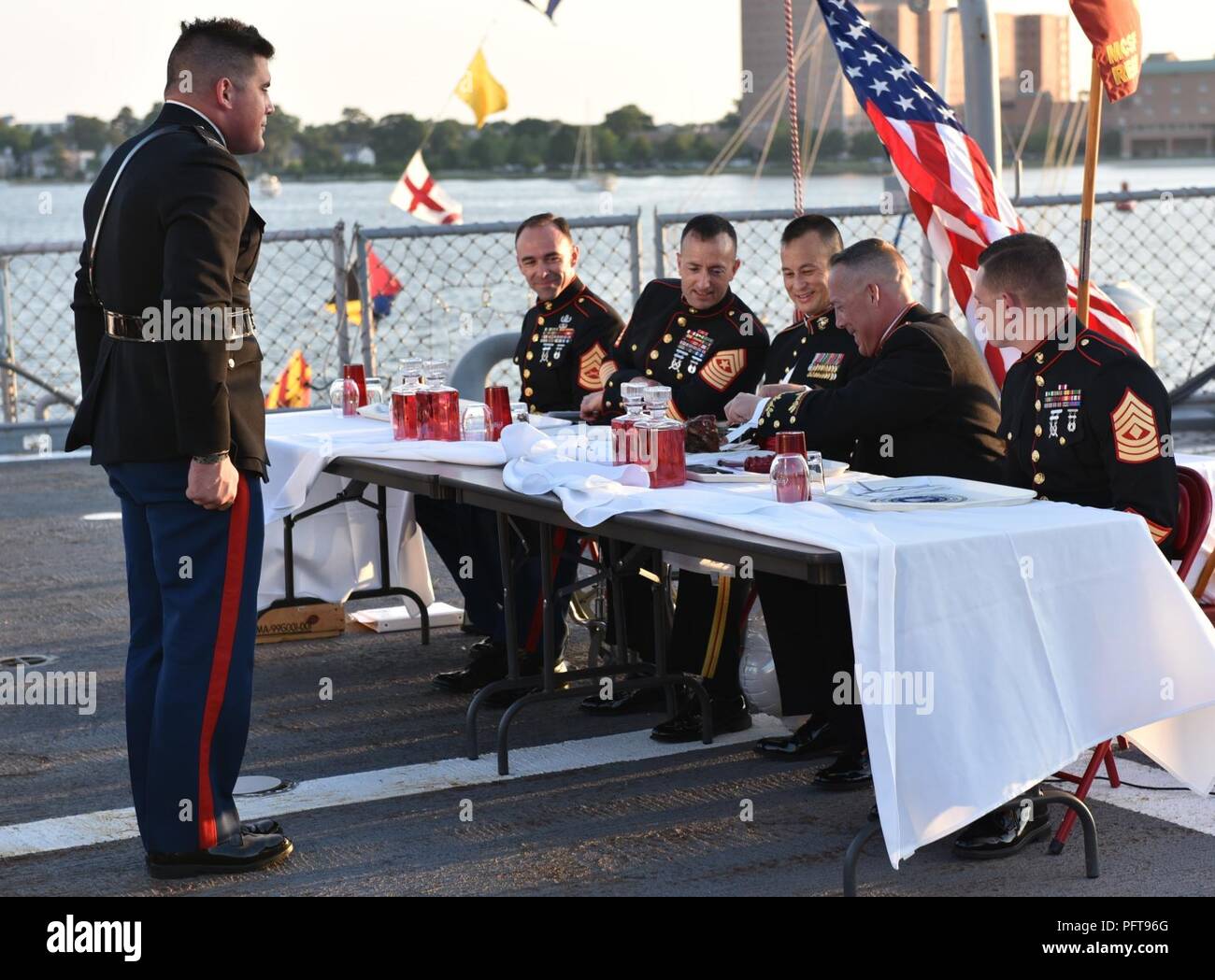 In keeping with tradition, Command Staff seated at the President's ...