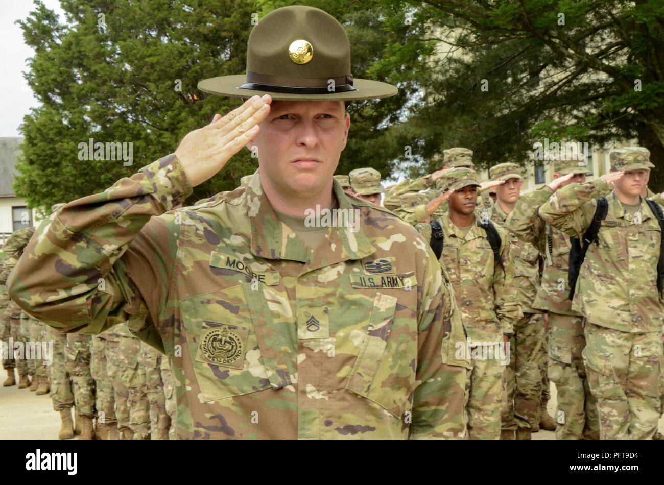 Army Staff Sgt. Joseph D. Moore, an advanced individual training drill ...