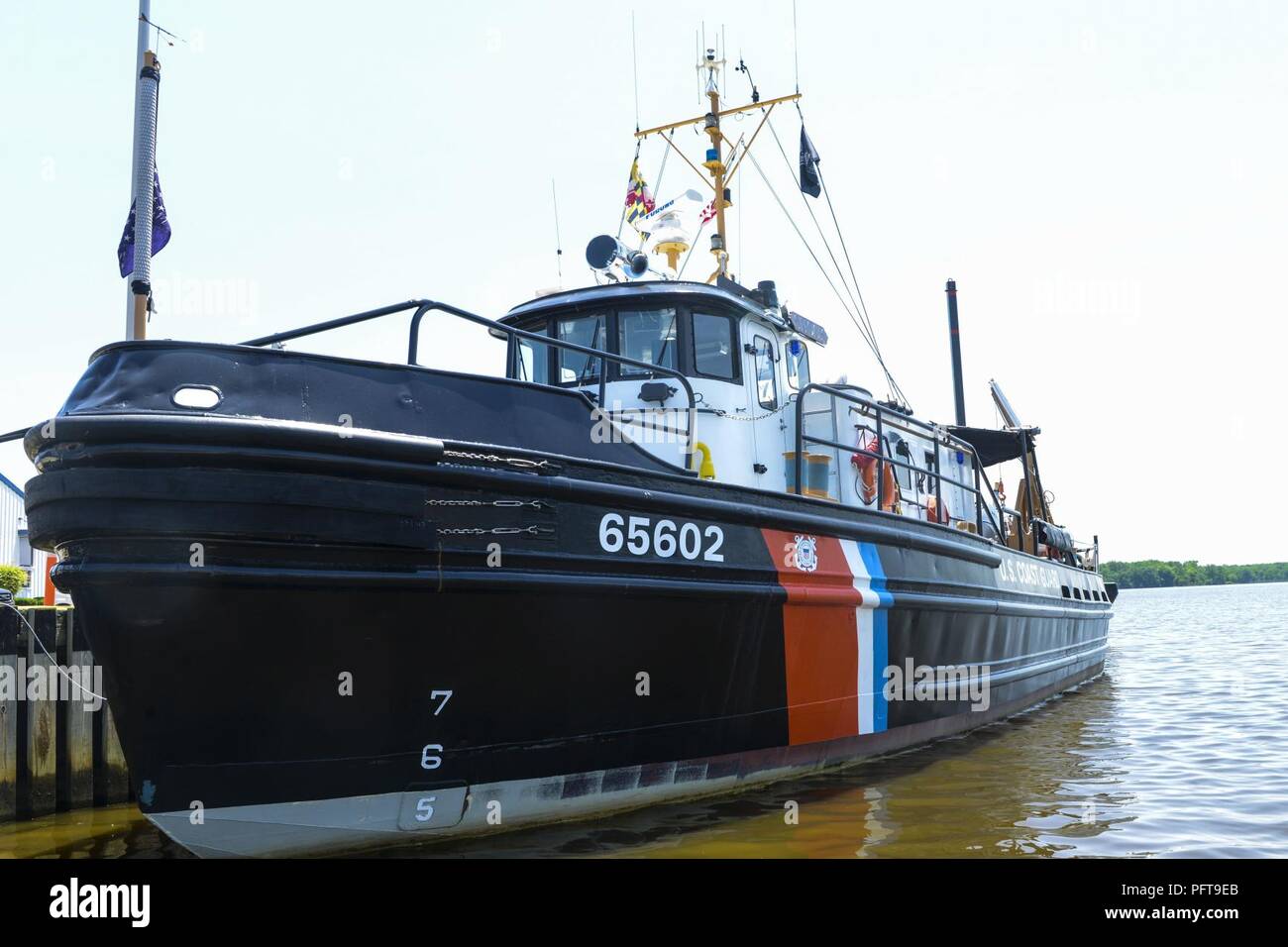 The U.S. Coast Guard Cutter Chock, berthed at its homeport in Curtis ...