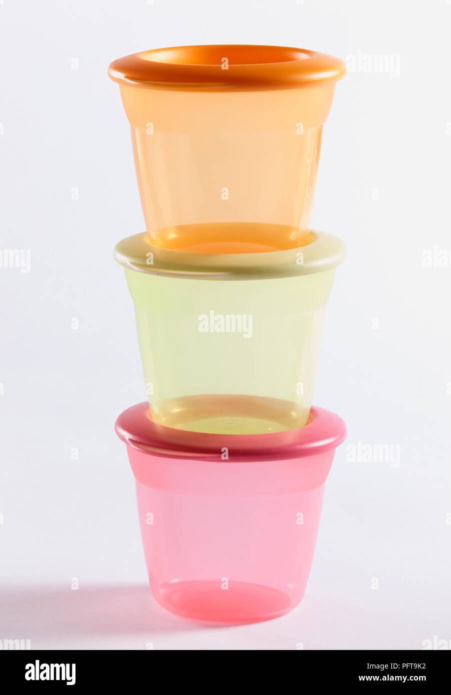 Stacked plastic food containers Stock Photo - Alamy