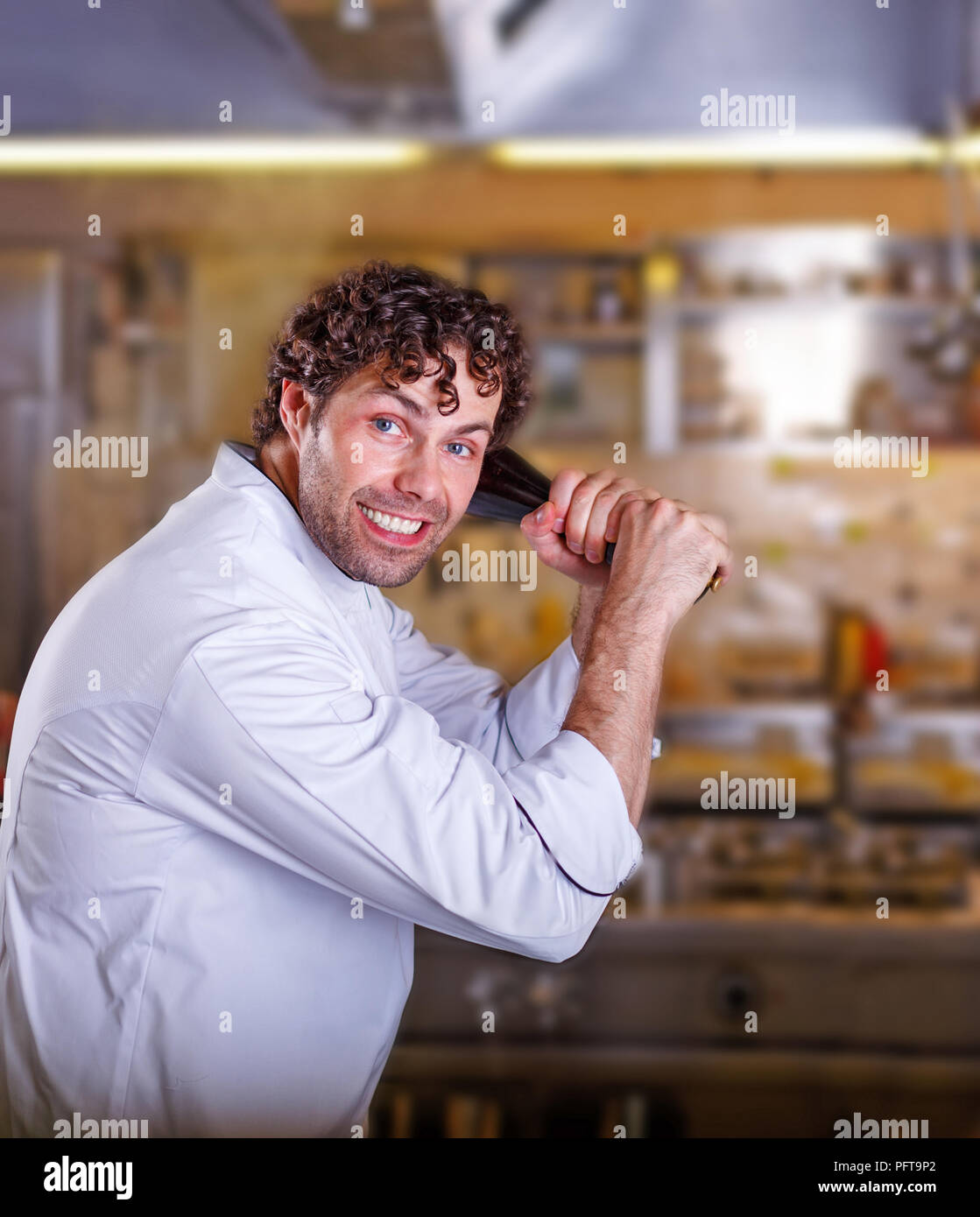 Chef fighting hi-res stock photography and images - Alamy