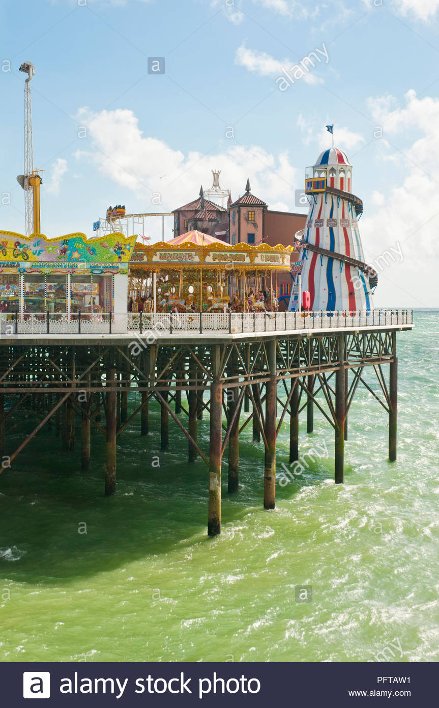 Fairground Ride On Brighton Pier Stock Photos & Fairground Ride On ...