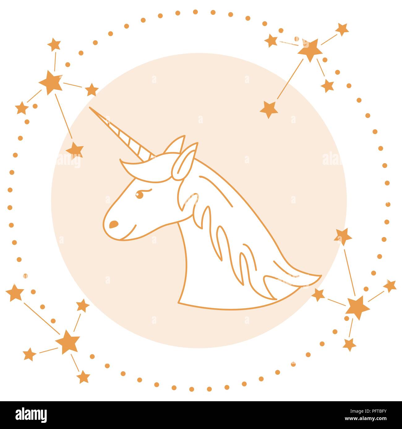 Magic unicorn and constellations. Design for children graphic, t-shirt ...