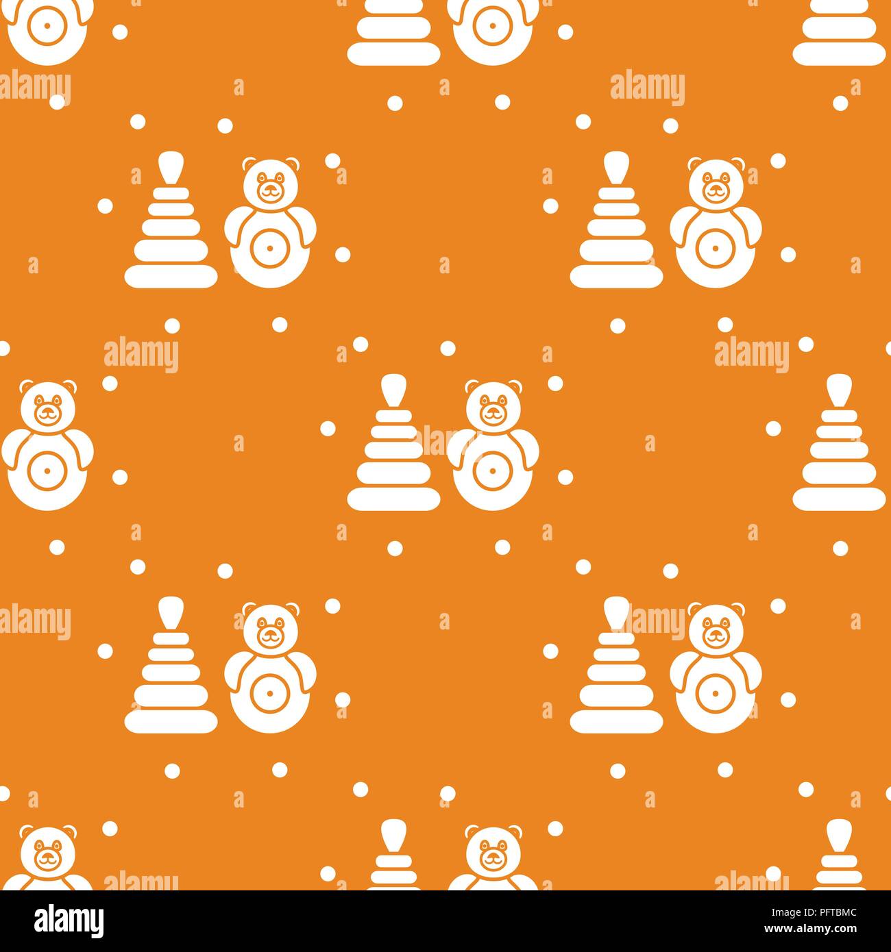Seamless pattern with children's toys. Roly-poly, pyramid Stock Vector ...