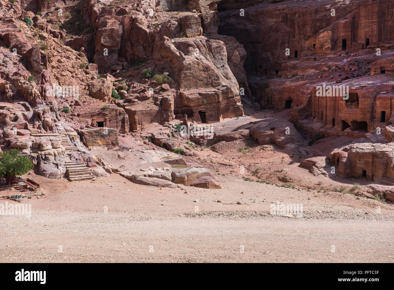 Ancient ruins, Nabatean city of Petra, Jordan Stock Photo - Alamy