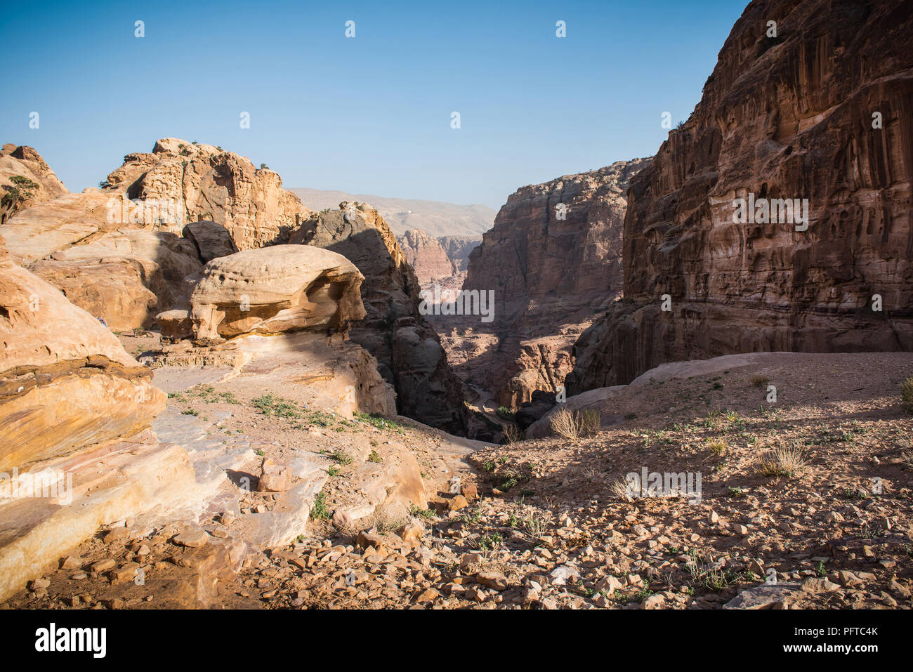 Ancient ruins, Nabatean city of Petra, Jordan Stock Photo - Alamy
