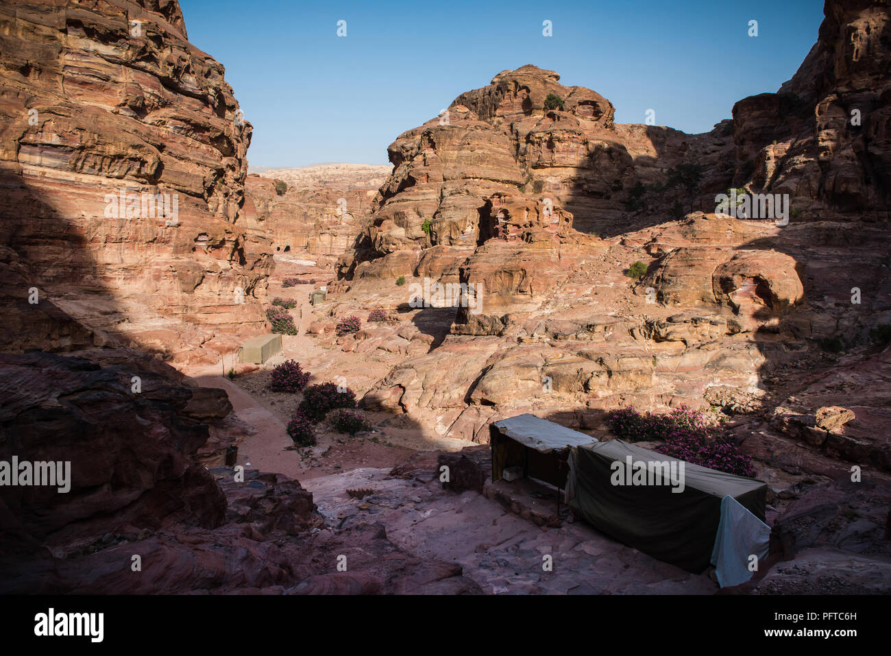 Ancient ruins, Nabatean city of Petra, Jordan Stock Photo - Alamy