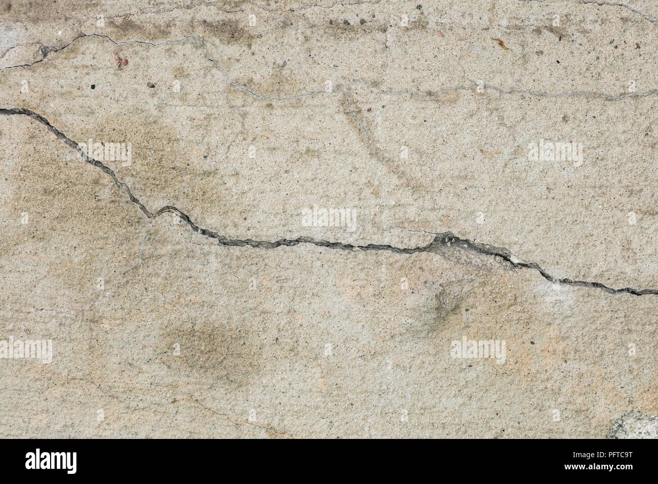 cracked wall, concrete block, a distinct crack, background Stock Photo ...