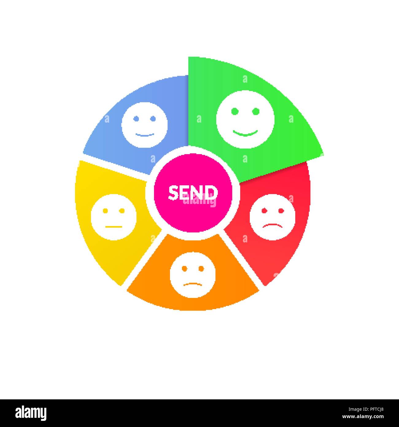 Customers feedback smiley infographics set. User testimonials emoticon ...