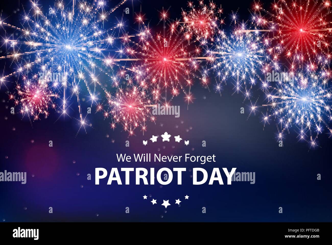 Patriot Day Background. September 11 Poster. We will never forget ...