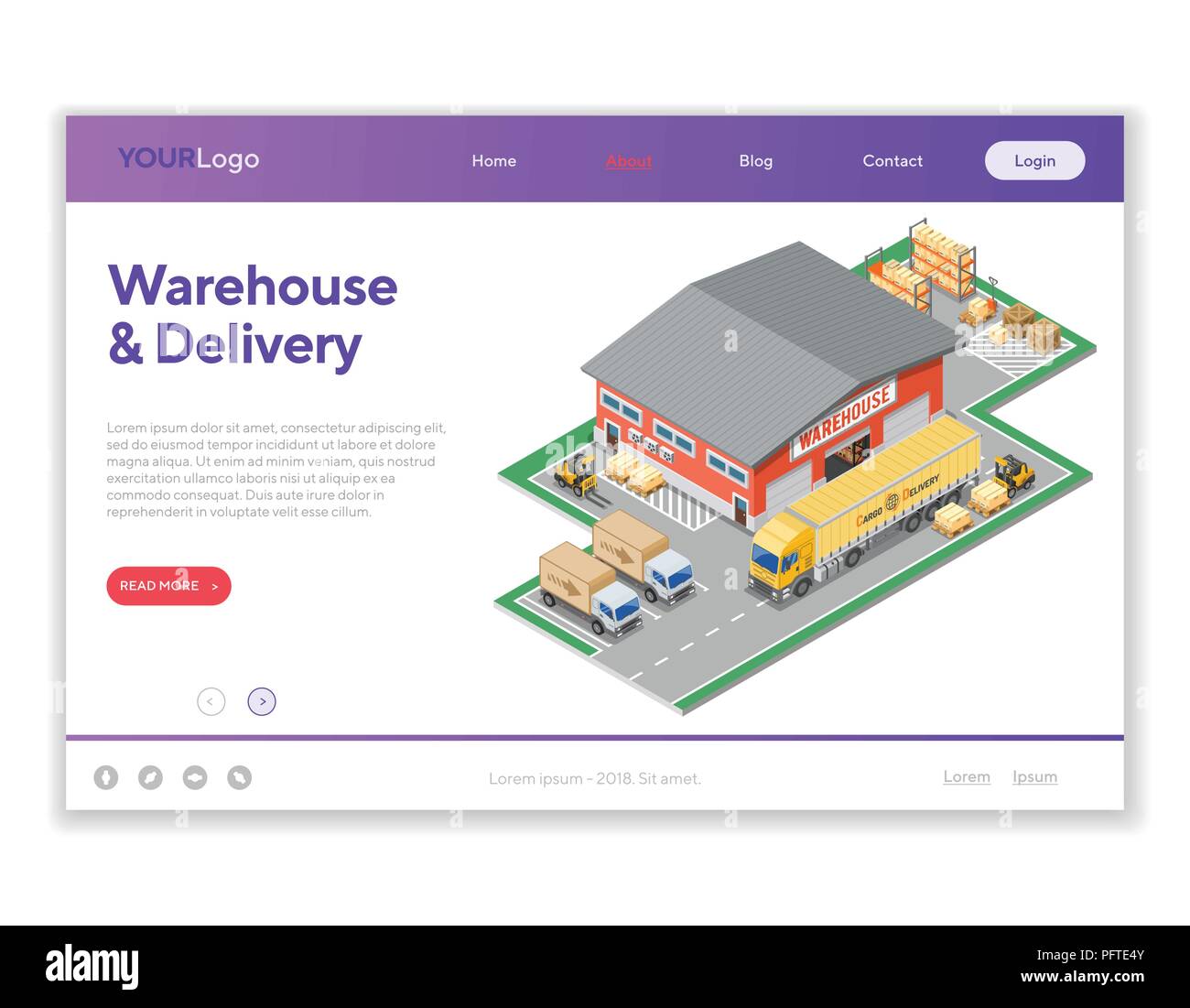 Warehouse Storage and Delivery Isometric Infographics Stock Vector ...