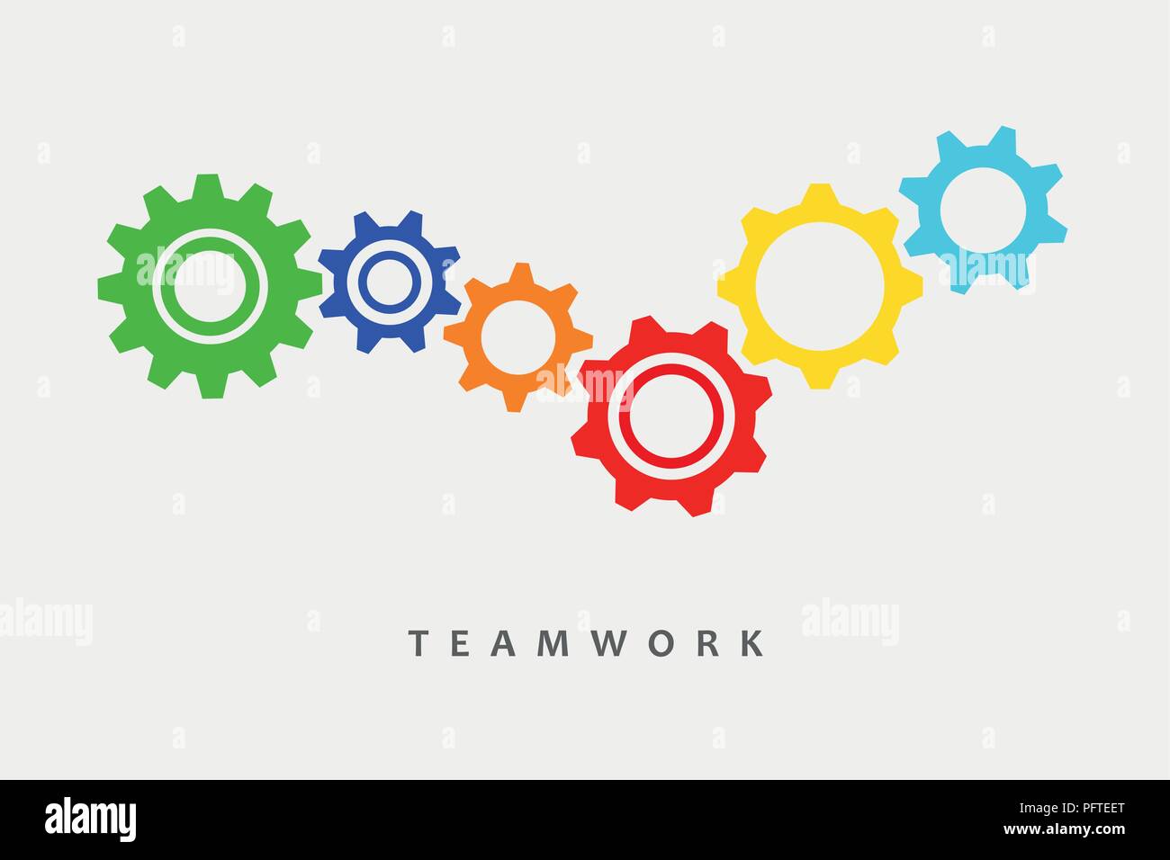 colorful gears idea teamwork vector illustration EPS10 Stock Vector ...
