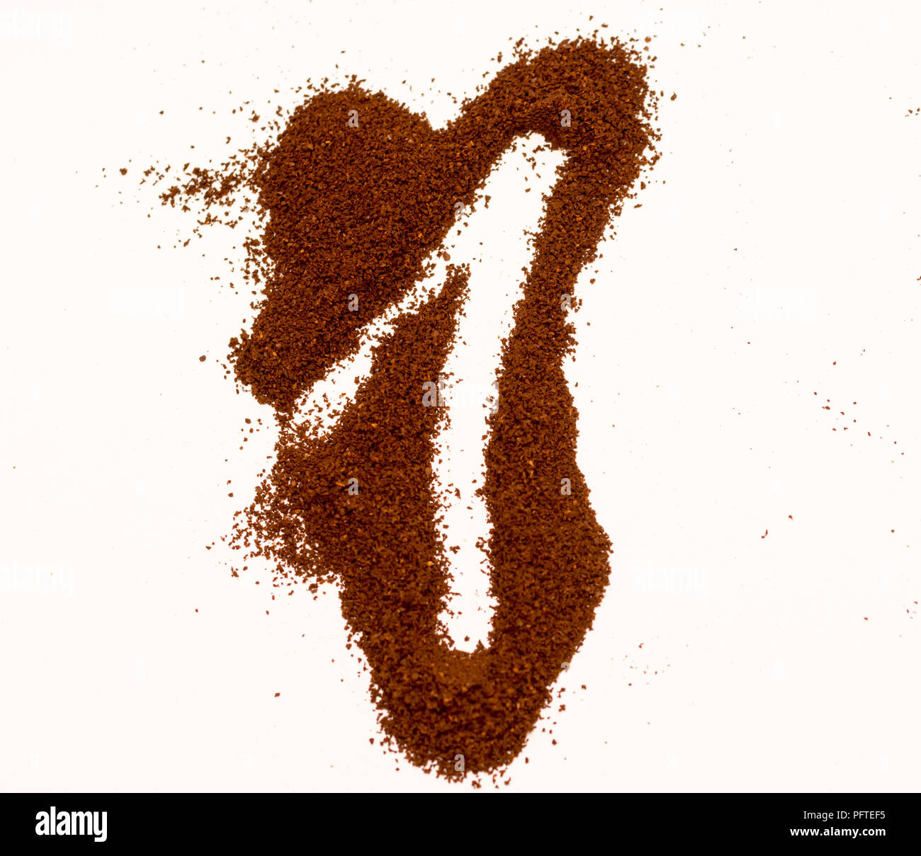 Number made of coffee isolated on white background Stock Photo - Alamy