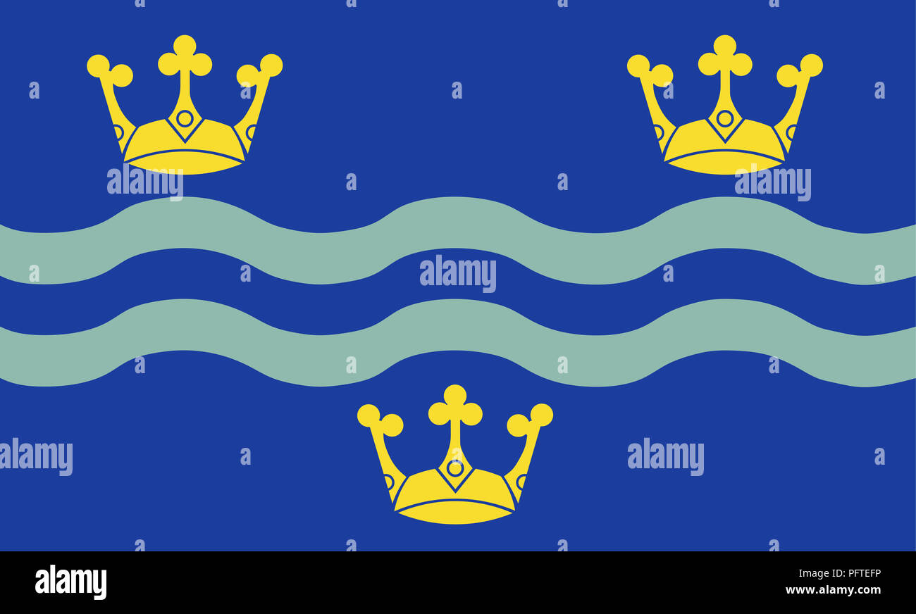 The historic flag of Cambridgeshire Stock Photo - Alamy