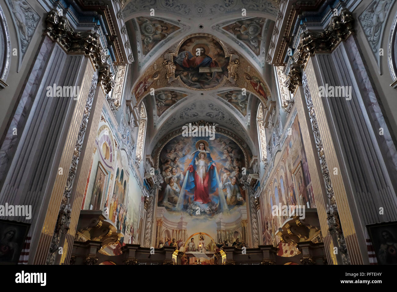 Interior of the Ukrainian Greek Catholic Cathedral of the Immaculate ...