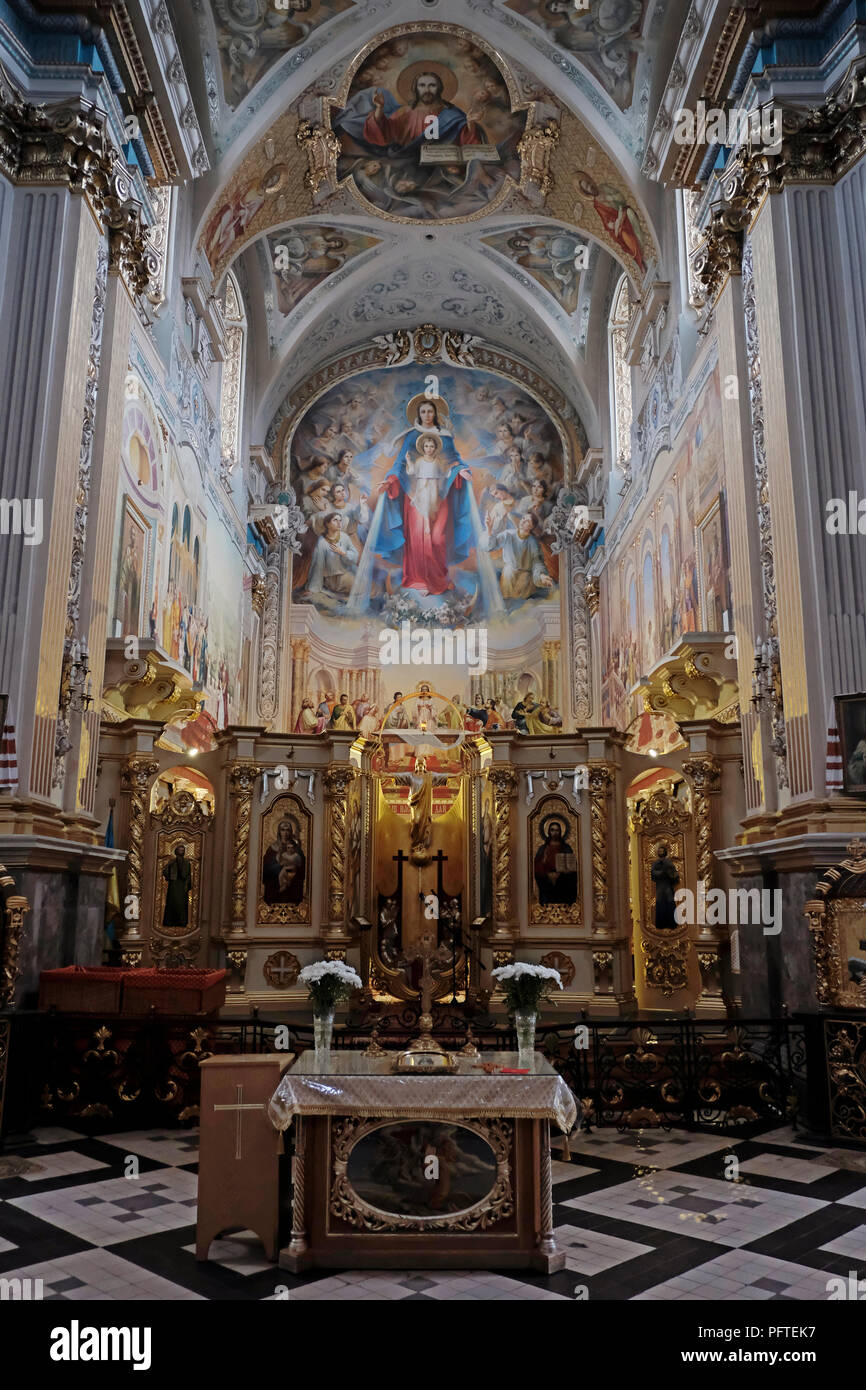 Interior of the Ukrainian Greek Catholic Cathedral of the Immaculate ...
