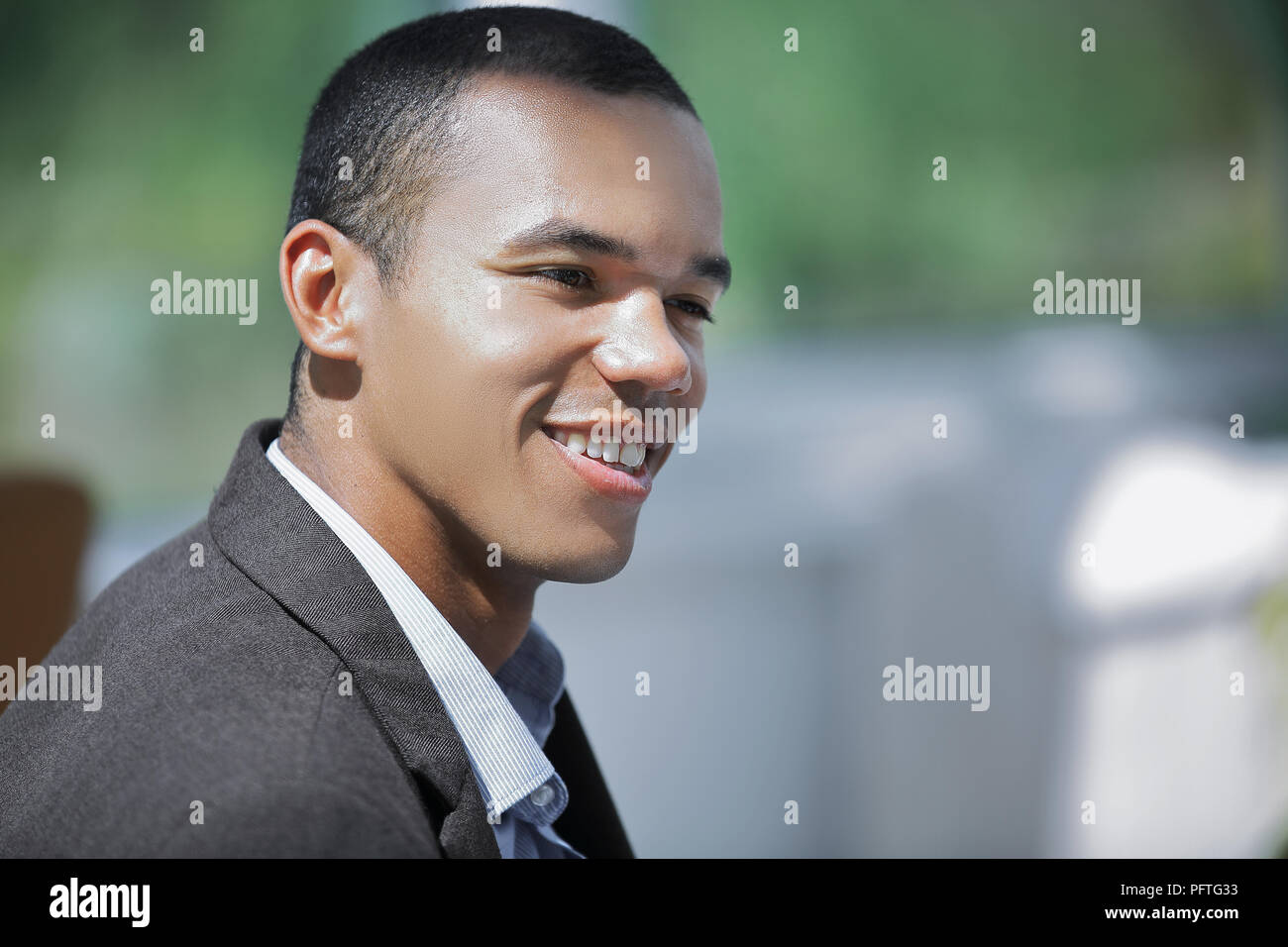 closeup.confident young businessman on background of office Stock Photo ...