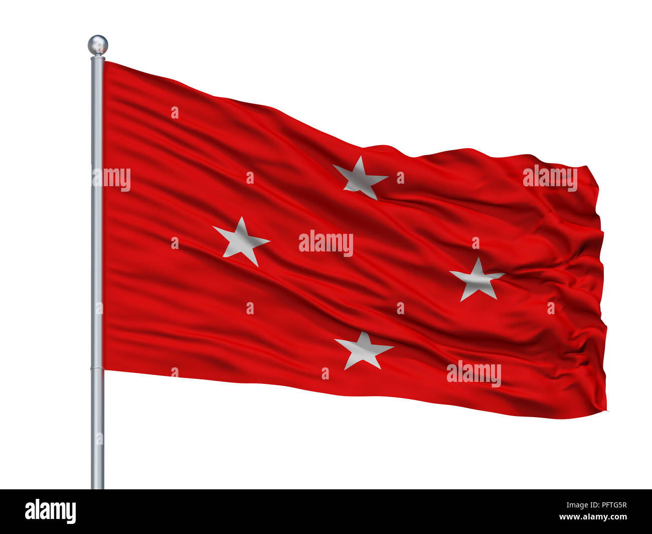 Londrina City Flag On Flagpole, Brasil, Isolated On White Background ...