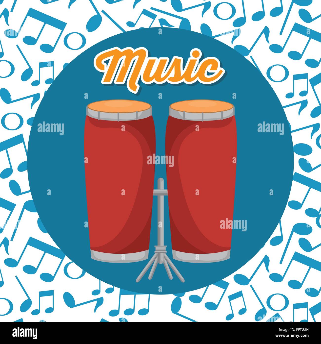 bongo drum tropical instrument Stock Vector Image & Art - Alamy
