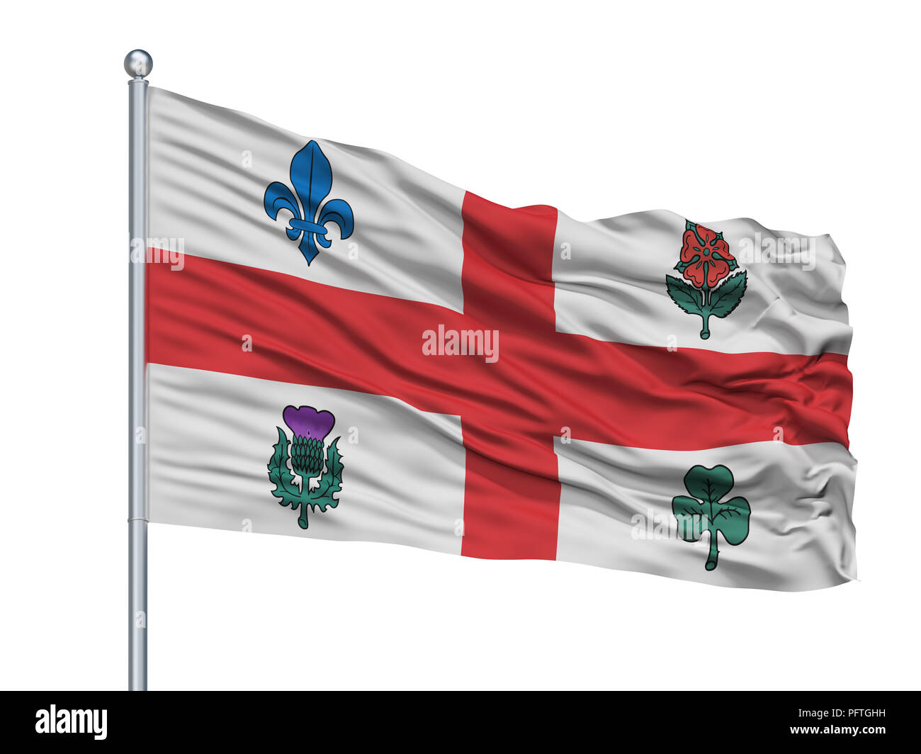 Montreal city flag hi-res stock photography and images - Alamy