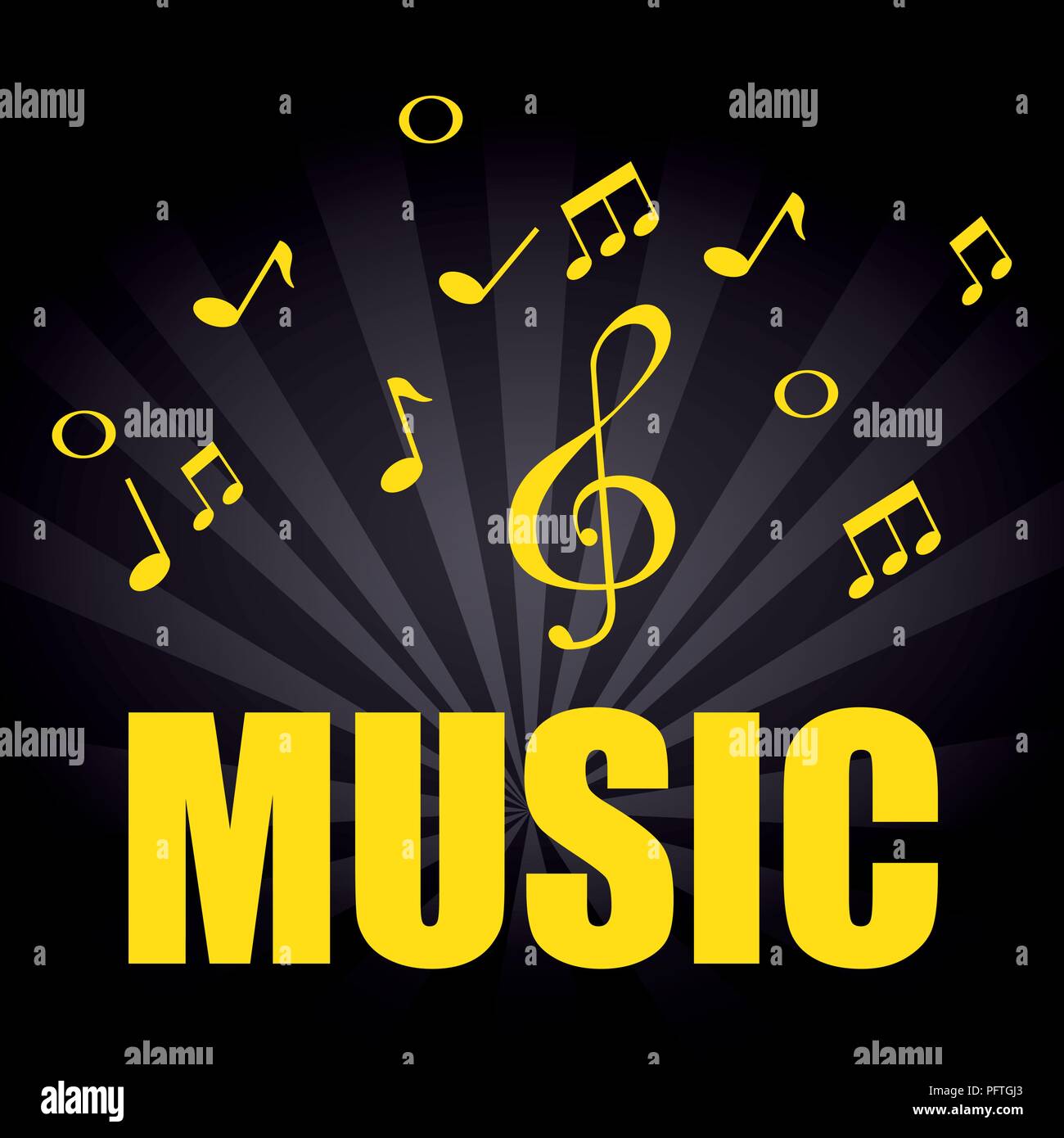 music poster with notes Stock Vector Image & Art - Alamy