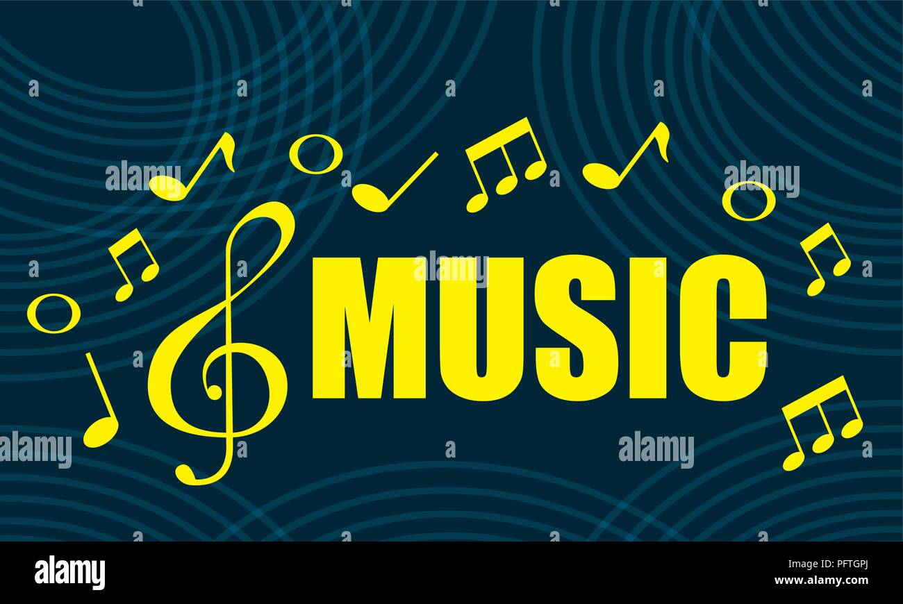 music poster with notes Stock Vector Image & Art - Alamy