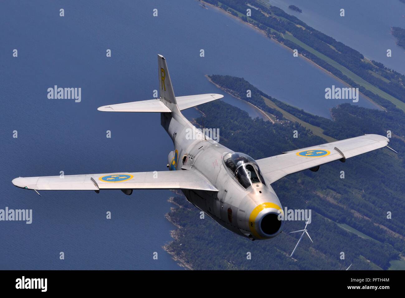 SAAB J-29F TUNNAN OF THE SWEDISH AIR FORCE HISTORIC FLIGHT Stock Photo ...