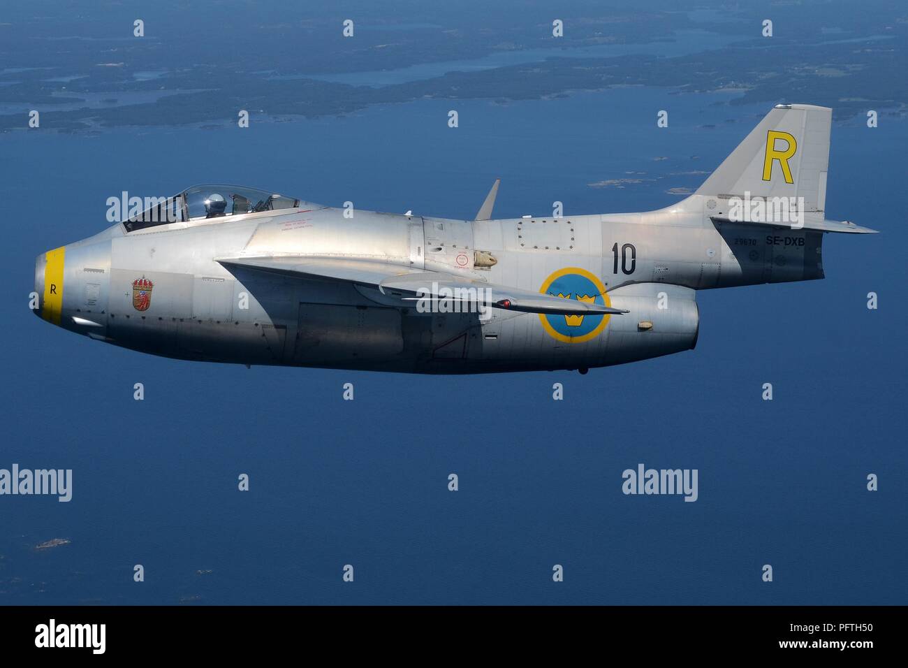 SAAB J-29F TUNNAN OF THE SWEDISH AIR FORCE HISTORIC FLIGHT Stock Photo ...