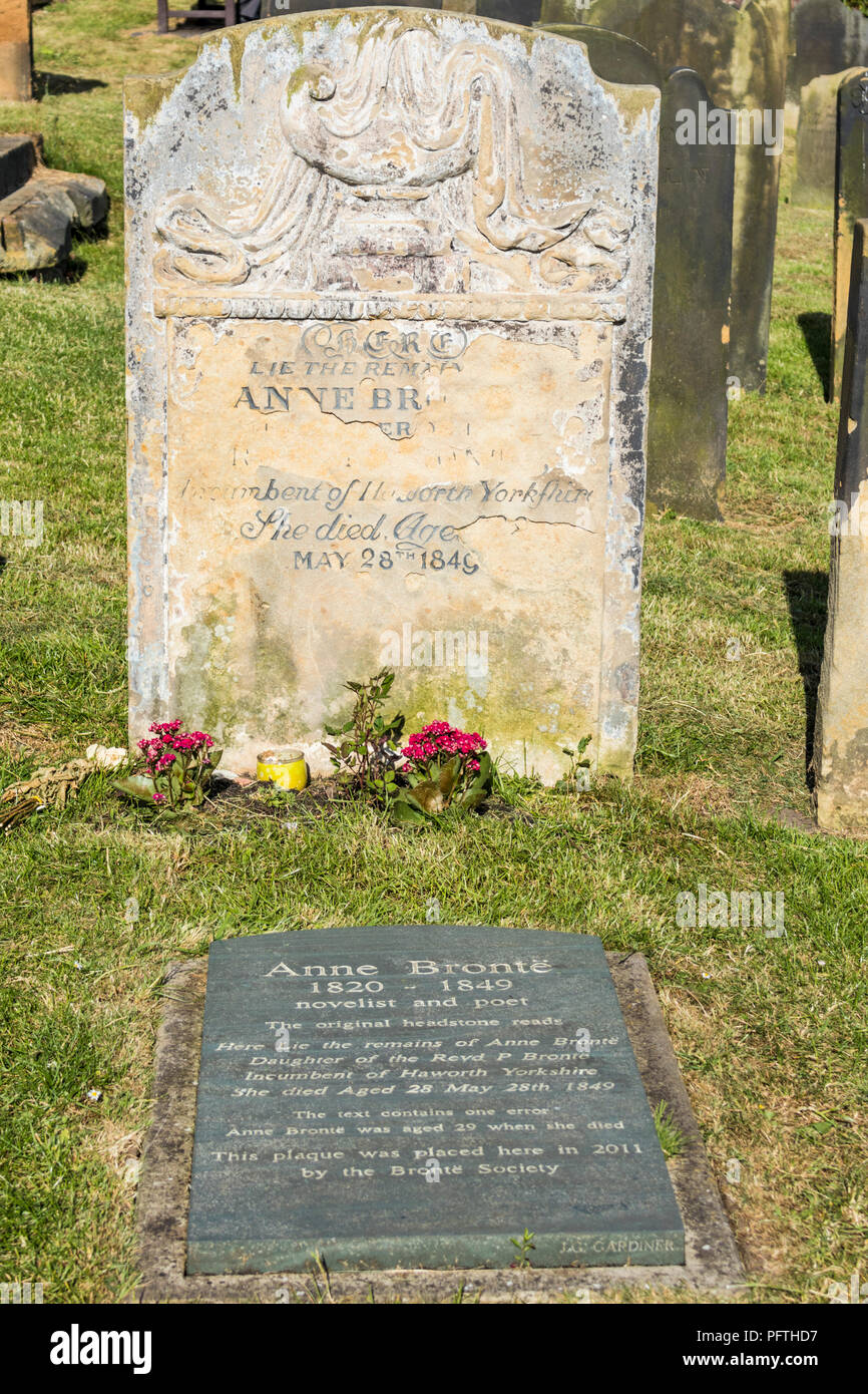 anne bronte's grave scarborough uk grave of anne bronte gravestone one ...