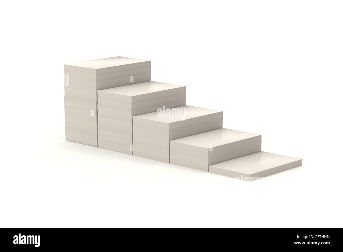 seven paper stack 3d illustration. Paperwork. Office routine Stock ...