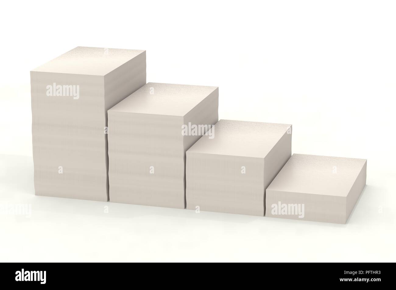 Paper stack 3d illustration. Paperwork. Office routine Stock Photo - Alamy