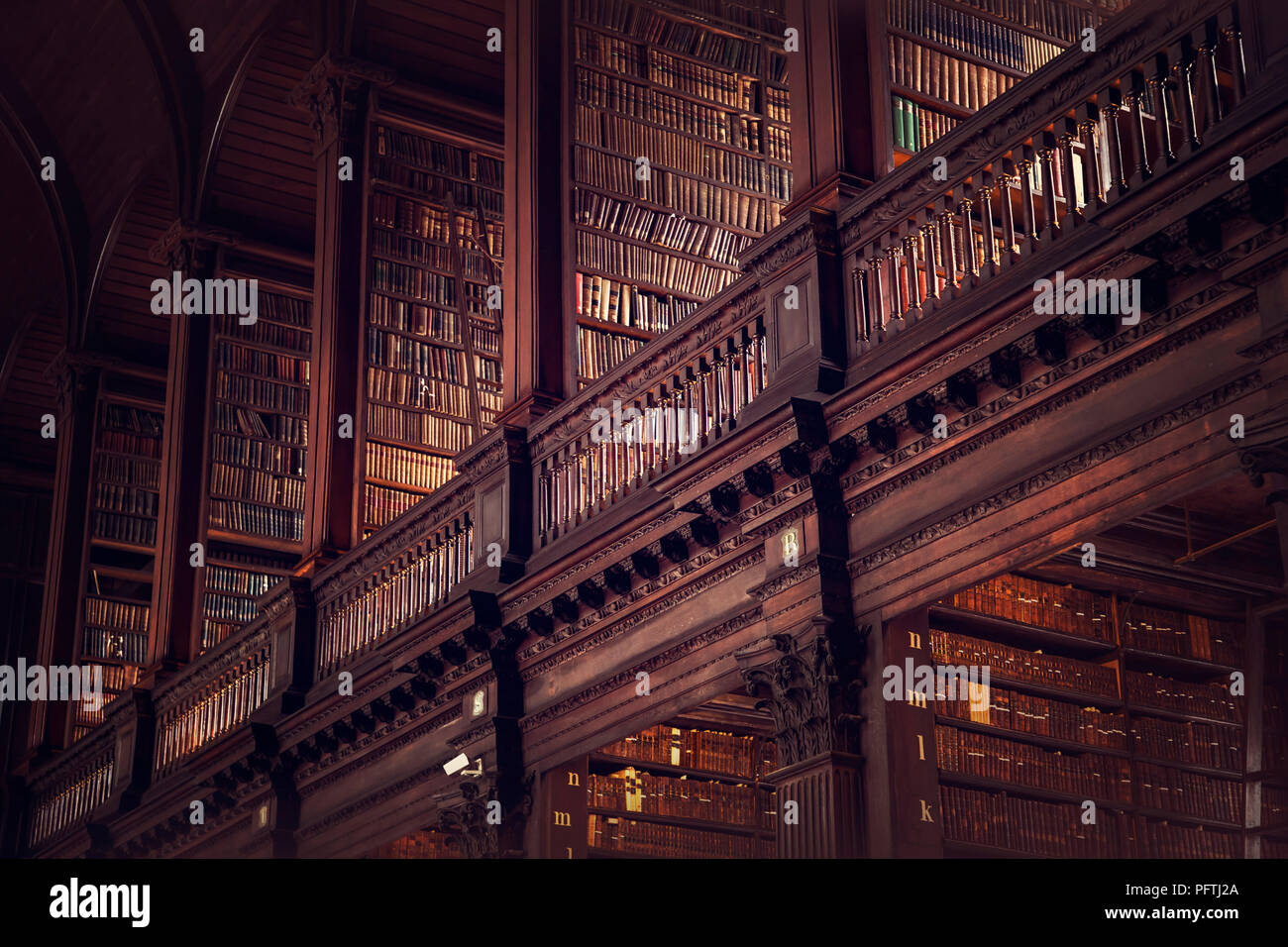 DUBLIN, IRELAND - JULY 14, 2018: The Long Room in the Trinity College ...