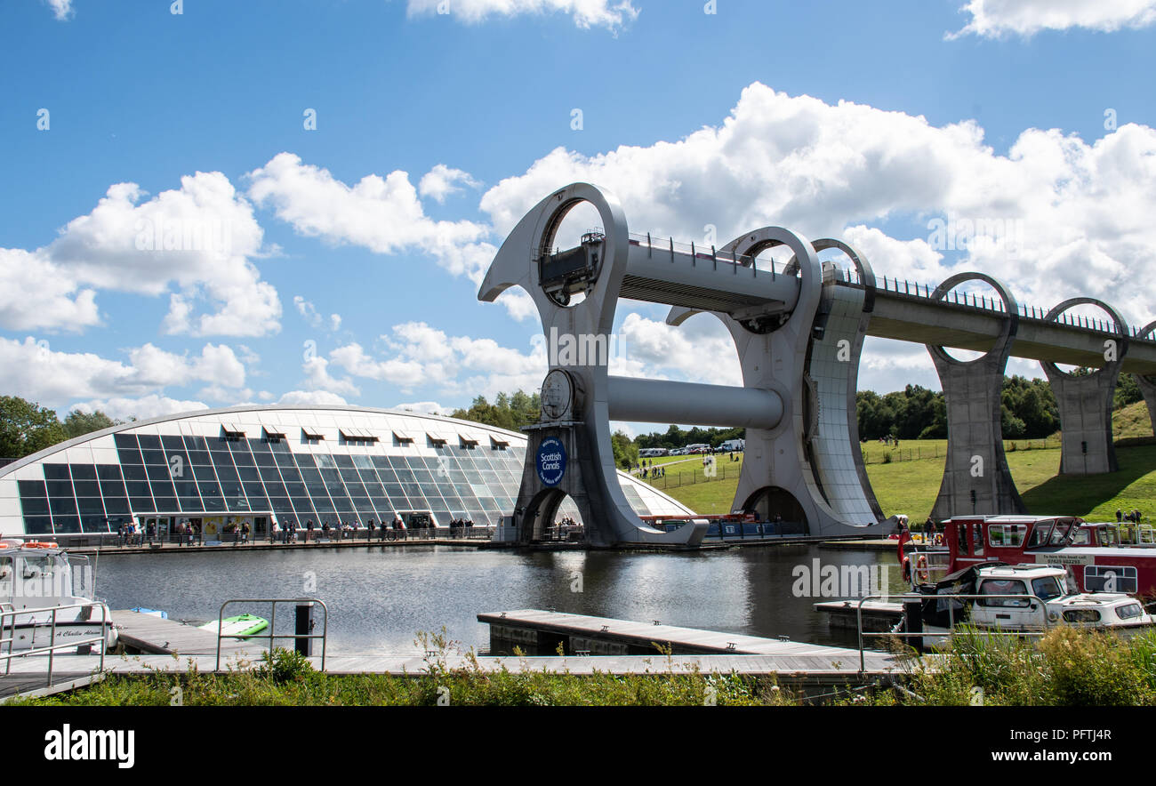 Falkirk, United Kingdom - August 09 2018: The Falkirk Wheel mechanical ...