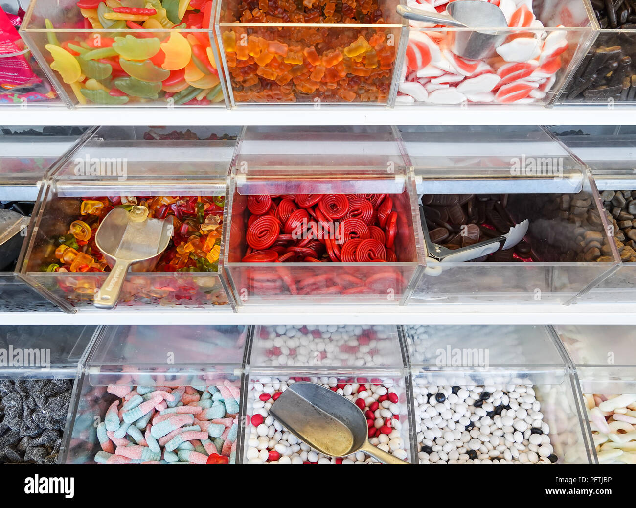 A mixture of colorful sugar candy sweets Stock Photo - Alamy