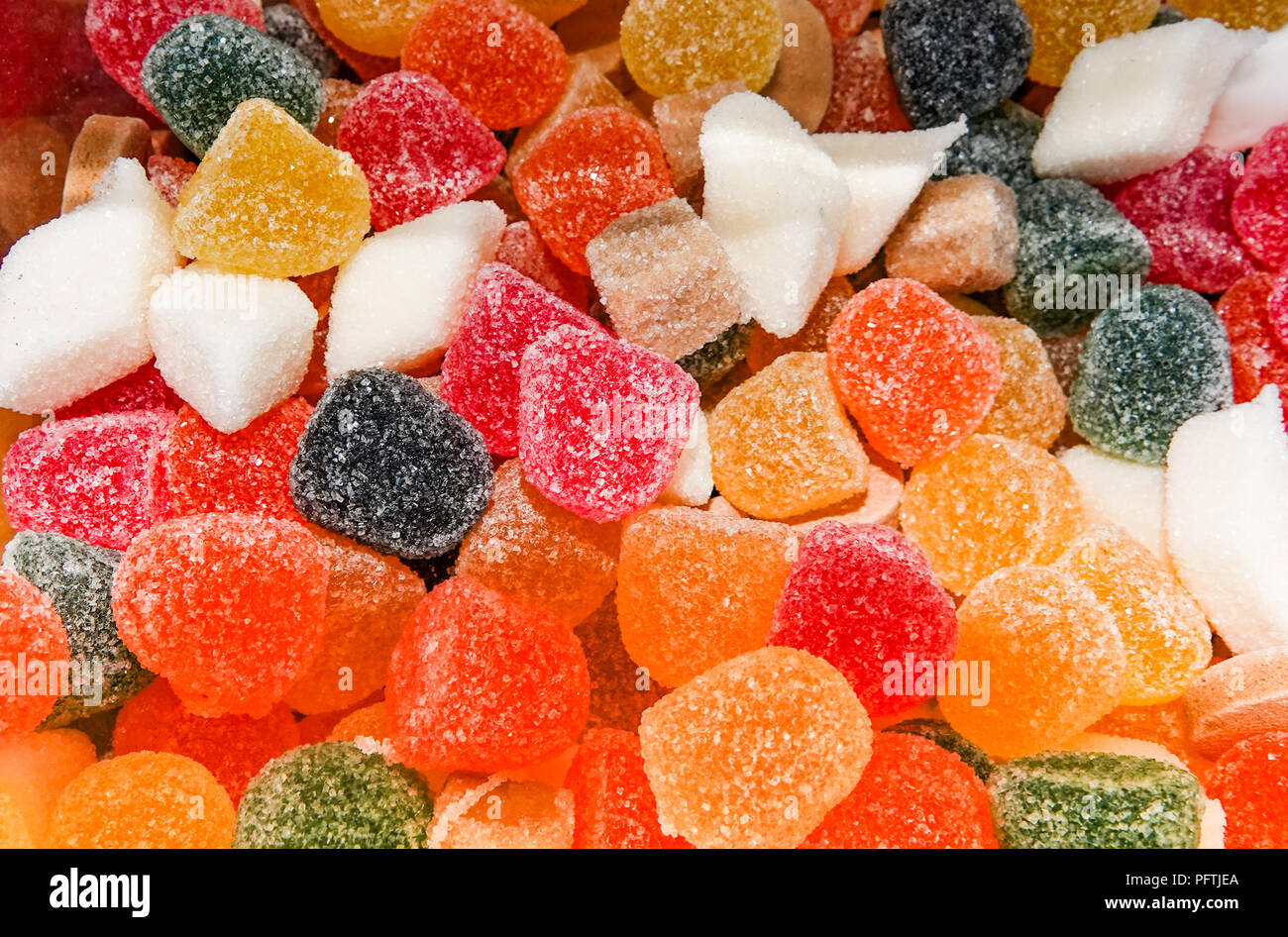 A mixture of colorful sugar candy sweets Stock Photo - Alamy